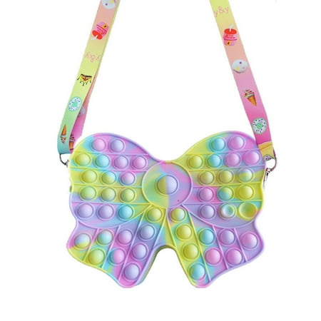 Push Bubble Sensory Toy Bow knot Peacock Push Bubble Sensory Shoulder ...