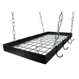 The Gourmet Rectangle Kitchen Pot Rack with Grid - Walmart.com