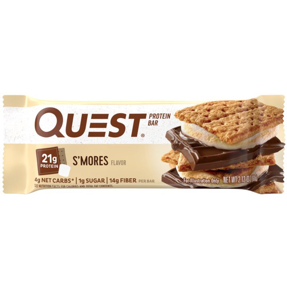 Quest Protein Bar S mores 20g Protein 1 Ct Walmart Walmart quest-protein-bar-s-mores-20g-protein-1-ct-walmart-walmart