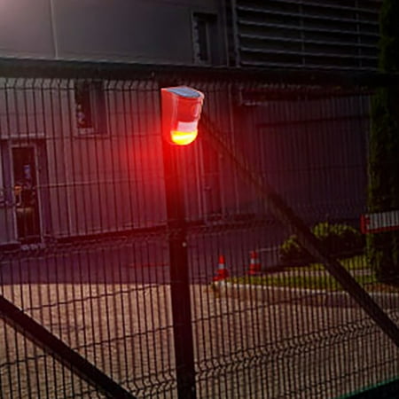 Solar Alarm Lamp 110db Warning Sound 6 LED Red Light IP65 Waterproof ...