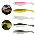 8PCS Soft Fishing Lures 6.5cm T-Tail With 3D Eyes, PVC Pike Baits For ...
