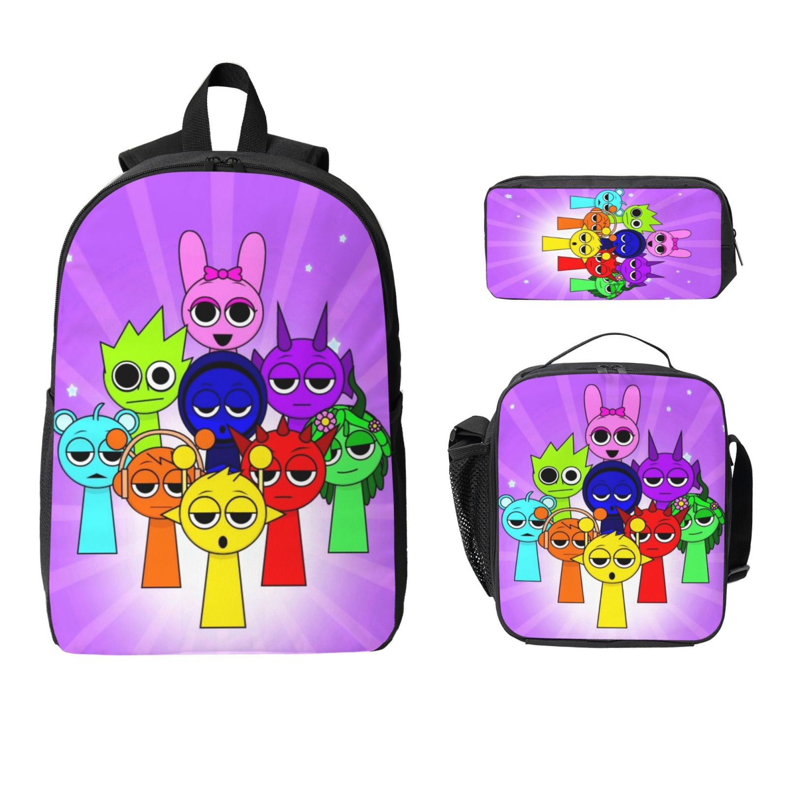 Click here for Ptkqgjis Sprunki 3-Piece Backpack Set - 17inch Cas... prices