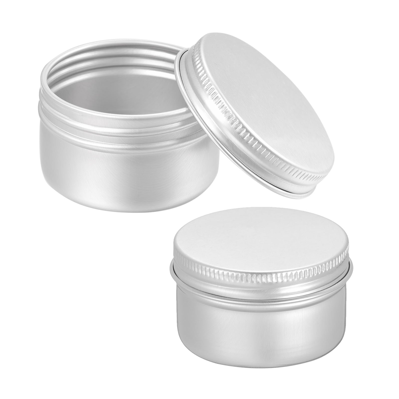 Uxcell Round Aluminium Tin Cans with Screw Top Lid, 1.2oz / 35ml Empty ...
