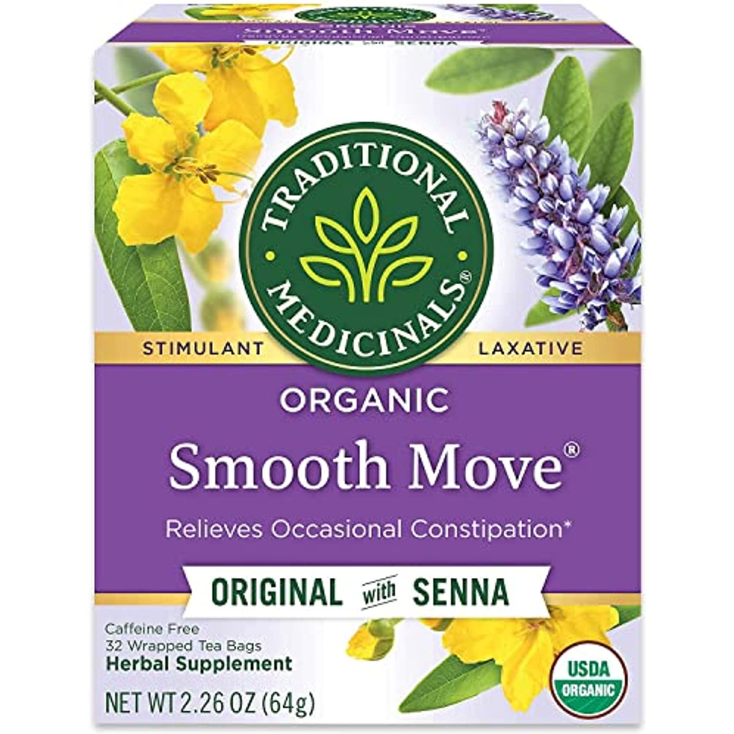Traditional Medicinals Smooth Move Tea, Original 32 Count (Pack Of 2 ...