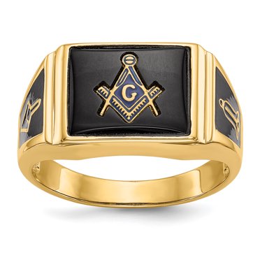 Finest Gold 14K Mens Masonic Ring - Walmart.com