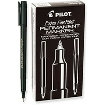 Pilot, Extra Fine Point Permanent Markers, 44102, Black Ink 12-pack ...