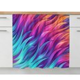 Abstract Gradient Art Cabinet Curtains 28" W x 35" L Blue Purple Pink ...