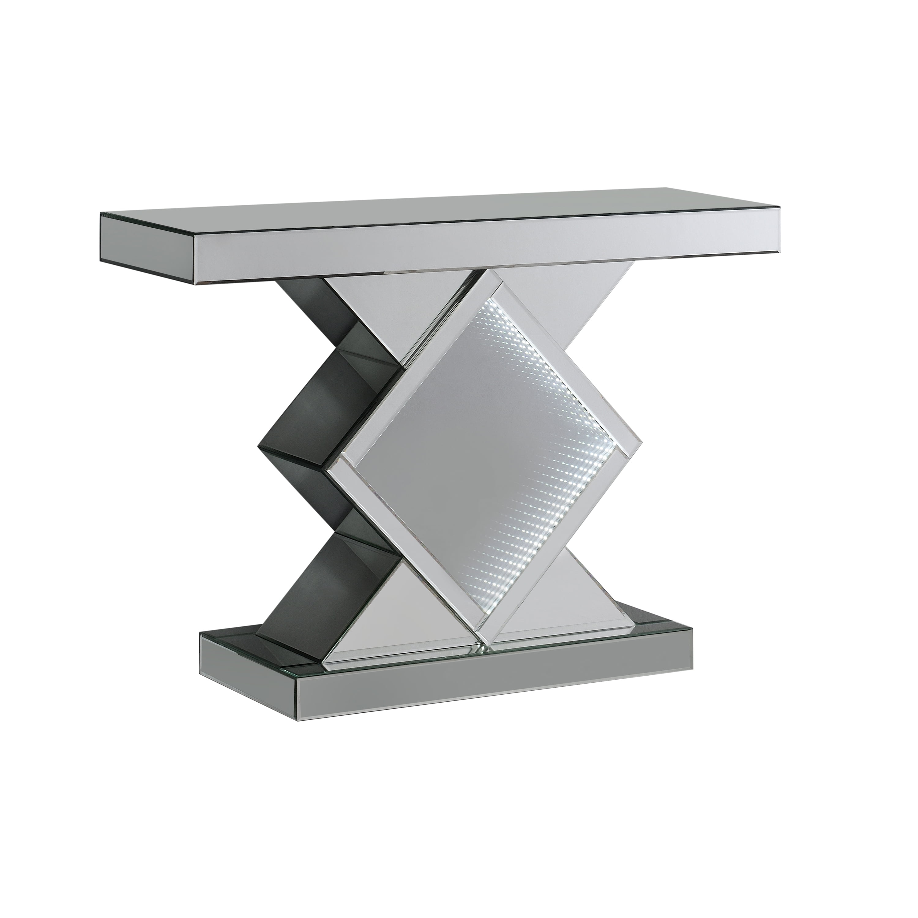 Console Table with LED Lighting Silver - Walmart.com