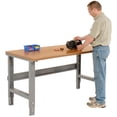 72"W x 36"D Shop Top Square Edge Work Bench - 1-1/2" Top - Adjustable ...