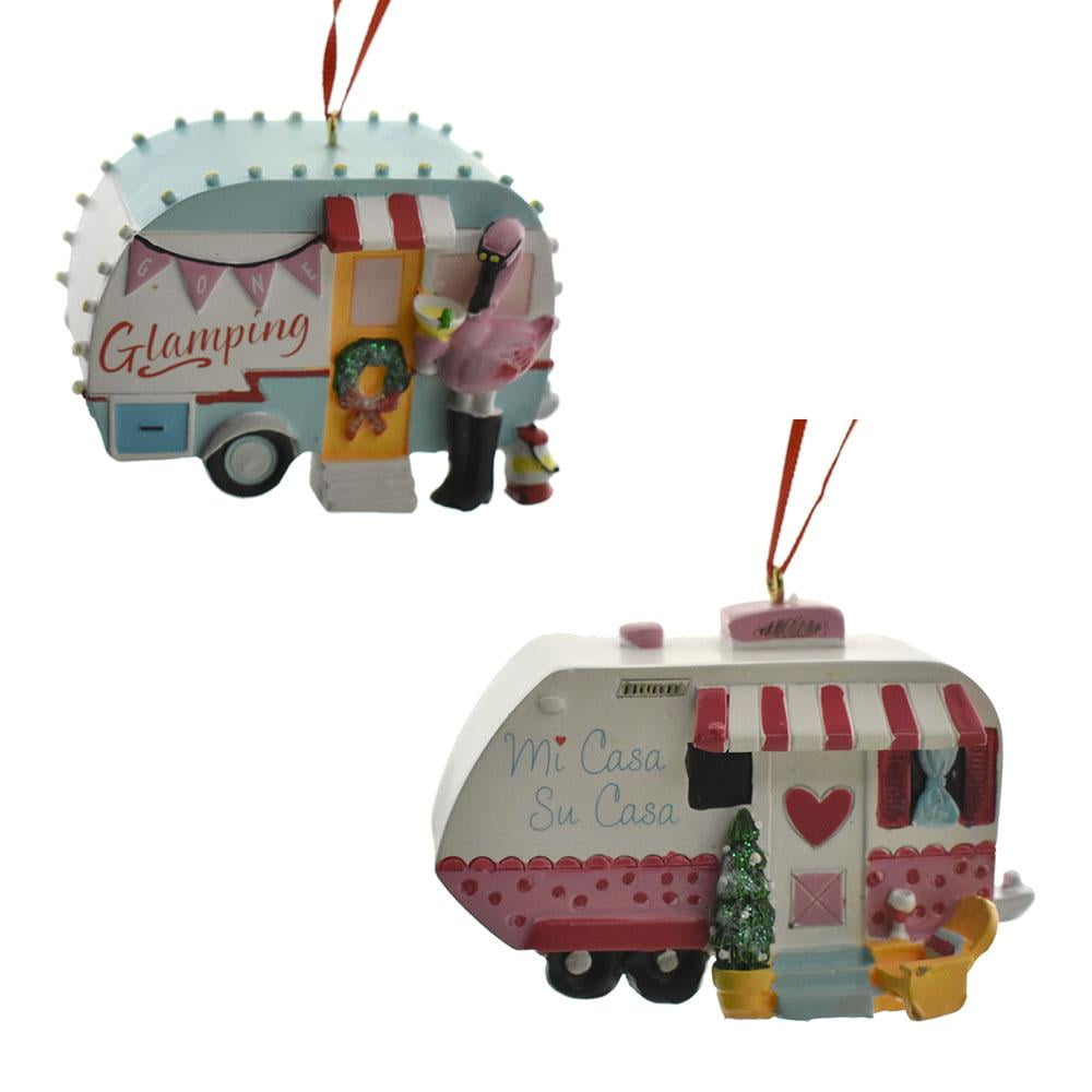 Adventurous Camper Resin Christmas Ornaments, Assorted, 2-Piece ...