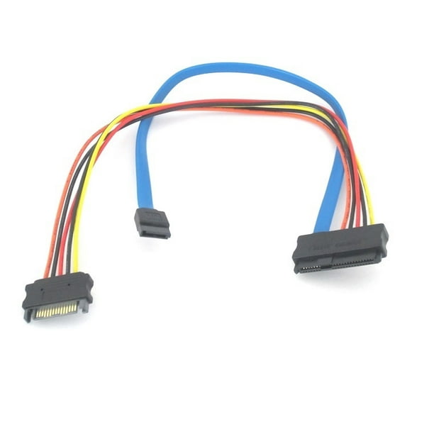 SAS 29pin Female to 15 Pin SATA Male with 7 Pin SATA 12 Inch Cable ...
