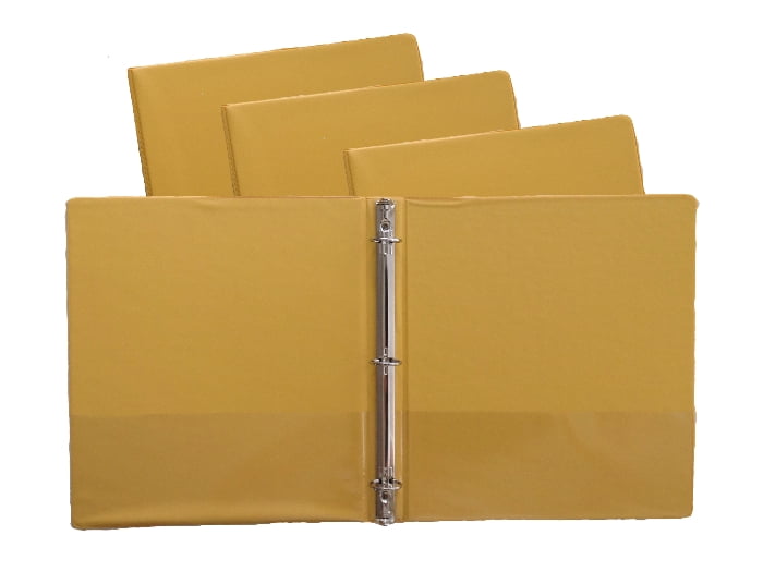 Yellow Vinyl Standard 3-Ring Binders, 1-Inch, for 8.5" x 11" Sheets ...