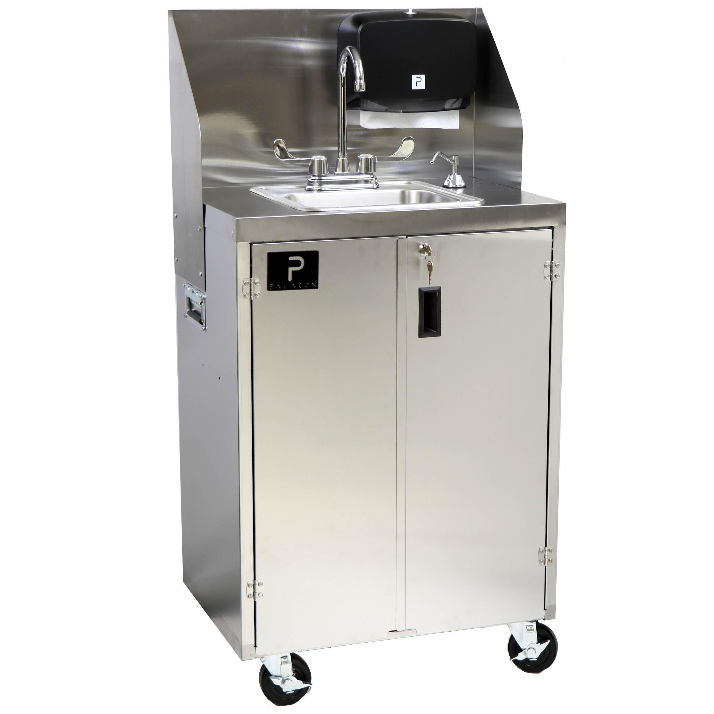 Electric Portable Sink, with Hot Water Heater and Pump - Movable Steel ...