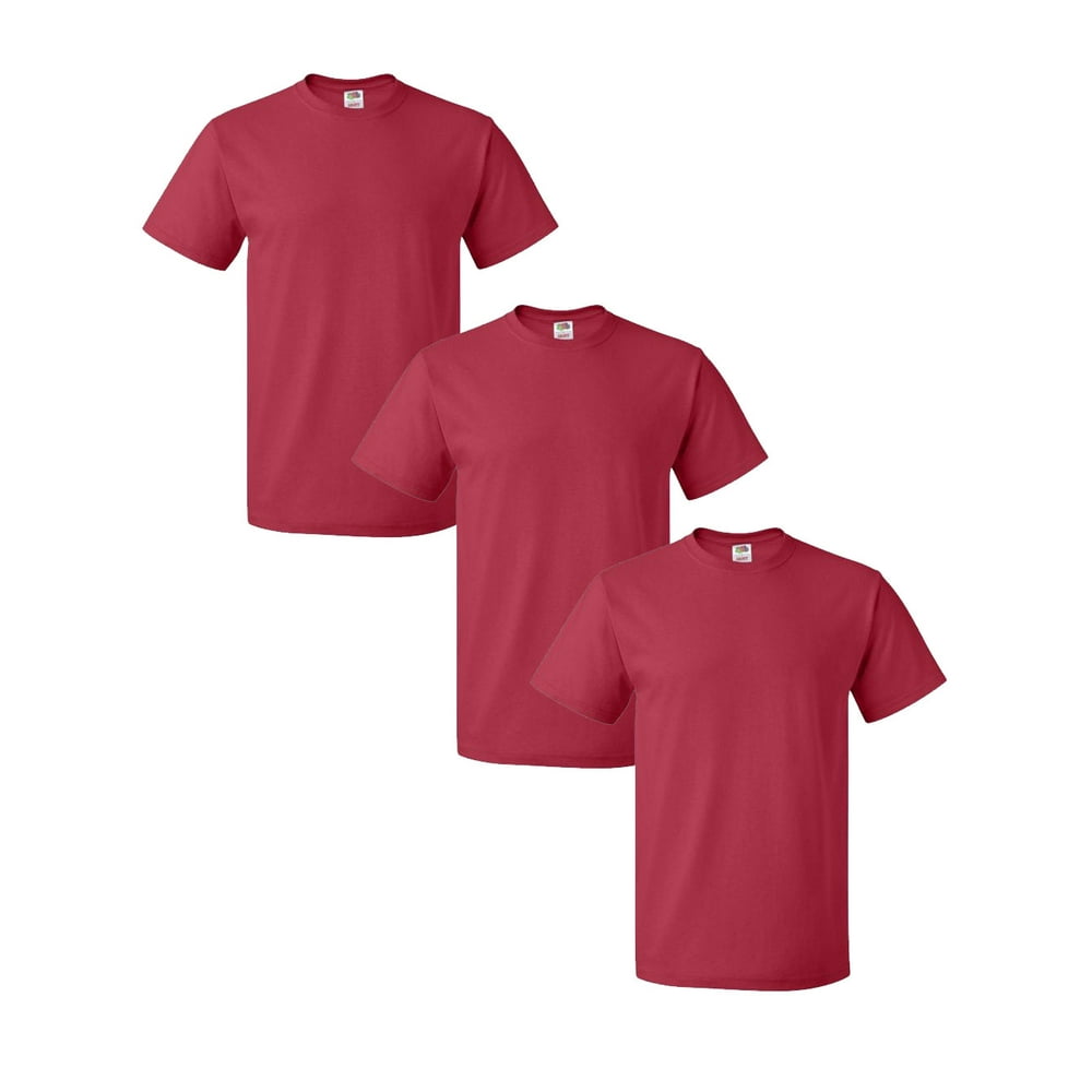 Fruit of the Loom - 3 PACK - Fruit Of The Loom - Men's 100% Cotton T ...