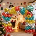 Christmas Balloon Arch Kit, Pearl Red Teal Blue Gold Silver Balloons ...