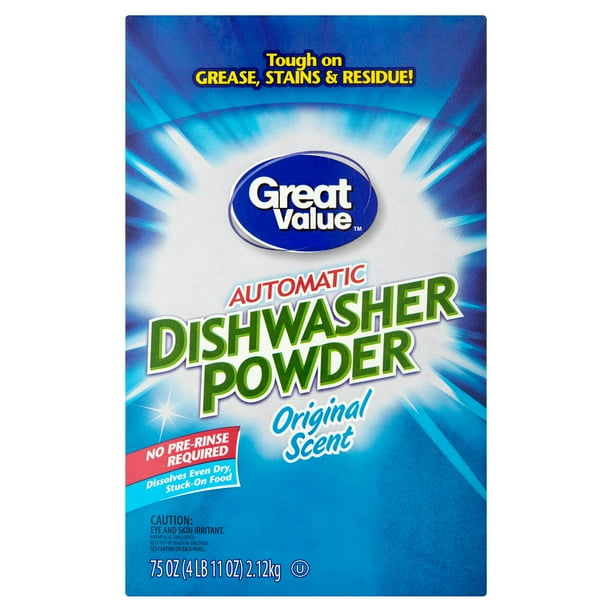 Great Value Automatic Dishwasher Powder, Original Scent, 75 oz ...
