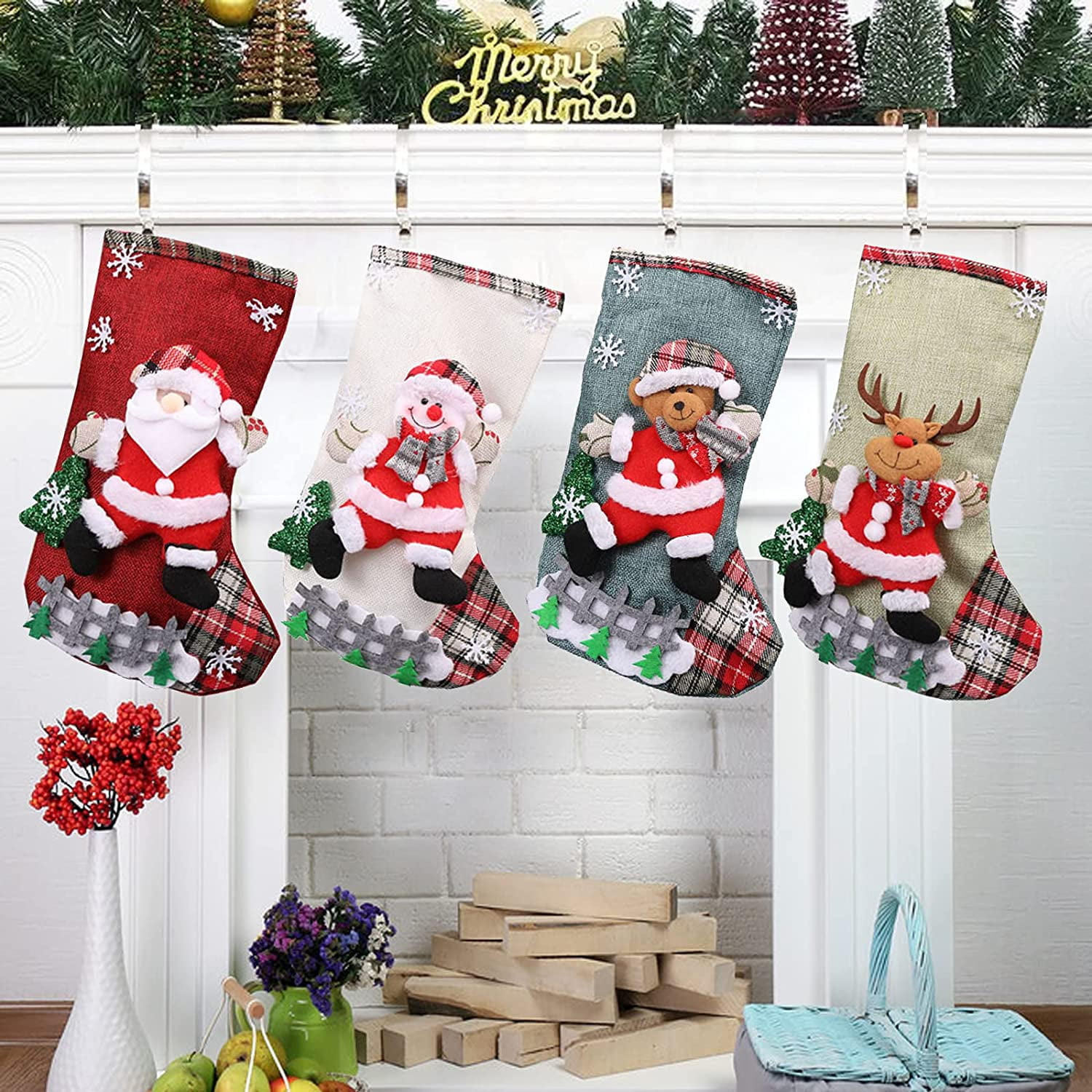 Click here for Dutchman 18 Inch Christmas Stockings With Santa  S... prices