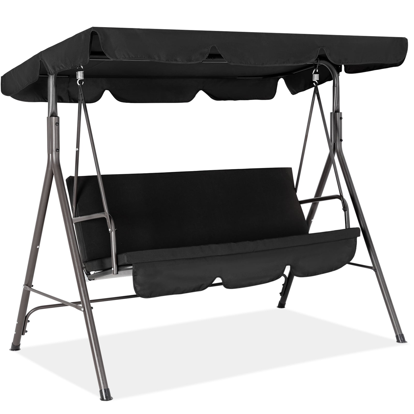 JEAREY 2-Person Patio Porch Swing Chair, Patio Swing with Canopy and ...