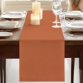 Burnt Orange Burlap Cotton Table Runner 13x120 Inches Long, Minimalist ...