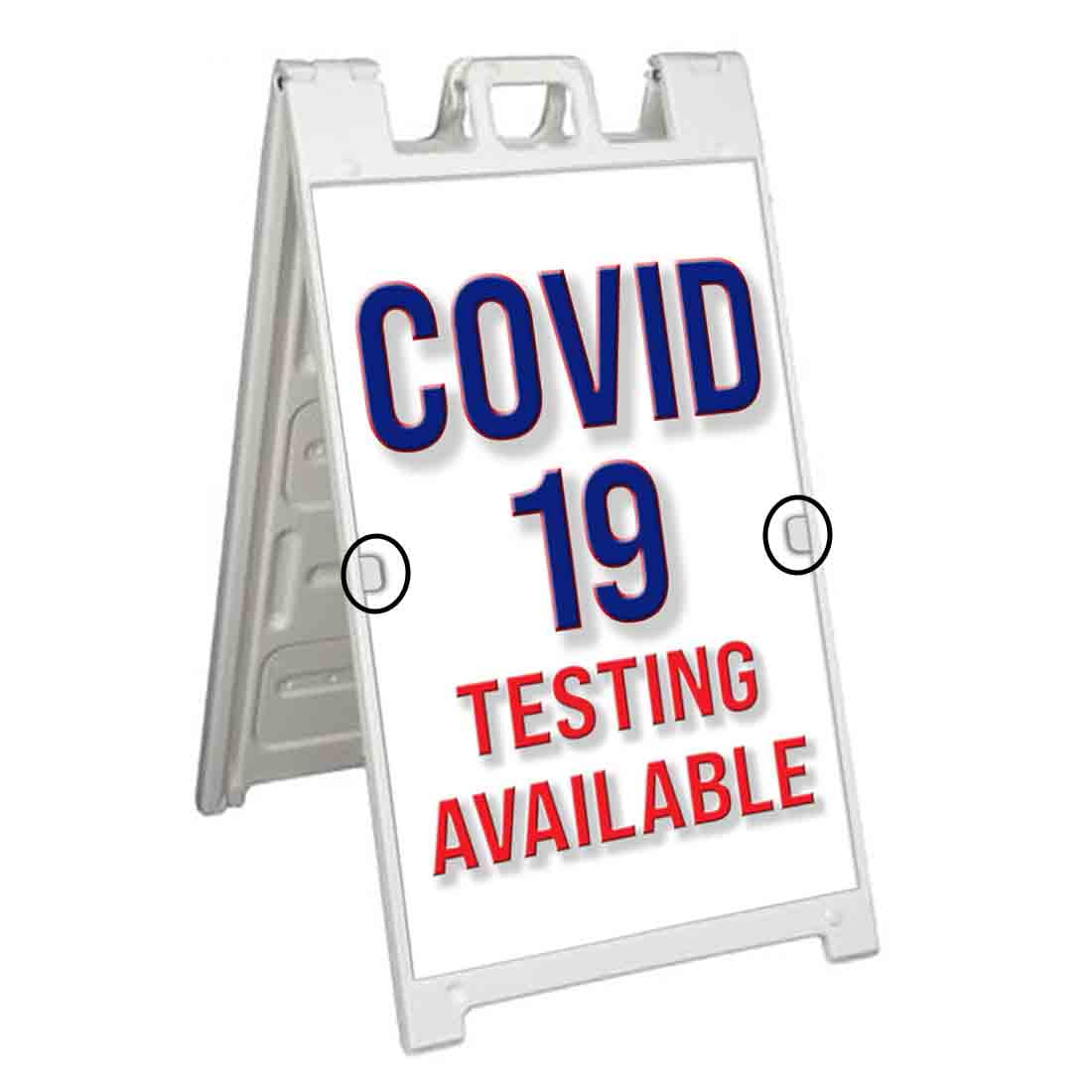 Vaccine Testing Available (24" X 36") Deluxe A-Frame Signicade ...