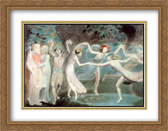 Oberon, Titania and Puck with Fairies Dancing 2x Matted 36x28 Large ...