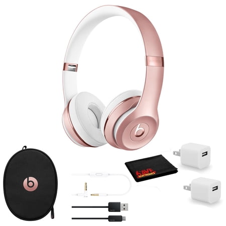 Beats Solo3 Wireless Headphones (Rose Gold) - Kit with USB Adapter Cube ...