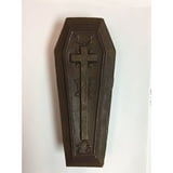 YTC Summit Brown Vampire Coffin Casket Small Gift Case with Cross ...