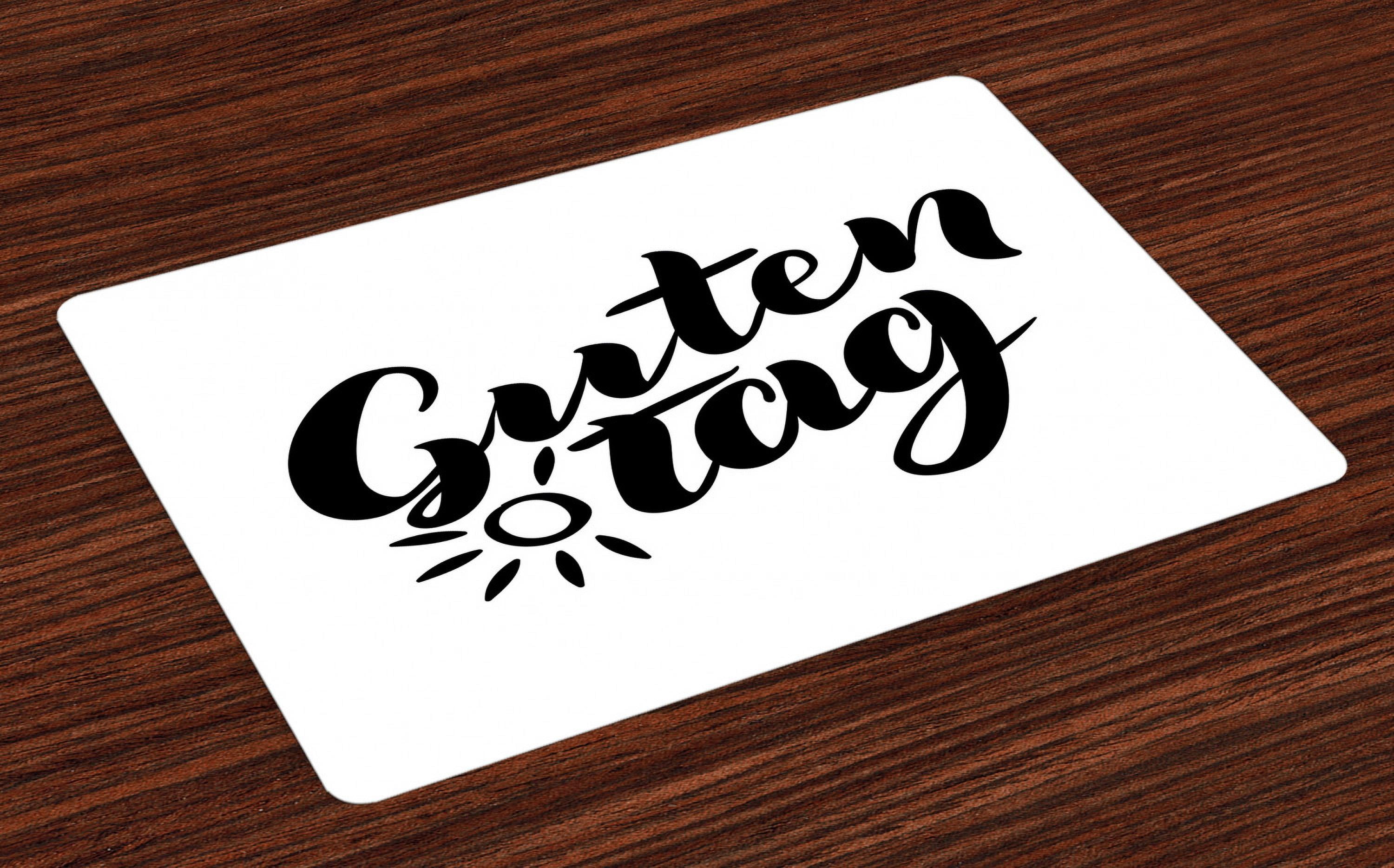 Ambesonne German Place Mats Set of 4, Hand Lettering Guten Tag ...