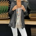 Brnmxoke Women's Sequin Cardigan Fall Open Front Cover Up Party Shiny ...