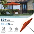 10ft Orange Patio Umbrella with Push Tilt and Crank for Pool Yard Beach ...