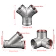 304 Stainless Steel Elbow Tees Joint Y Shaped 45 Degree Threaded Pipe ...