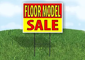 Work House Signs Single Sided Sign Floor Model Sale RED Yellow Yard ...