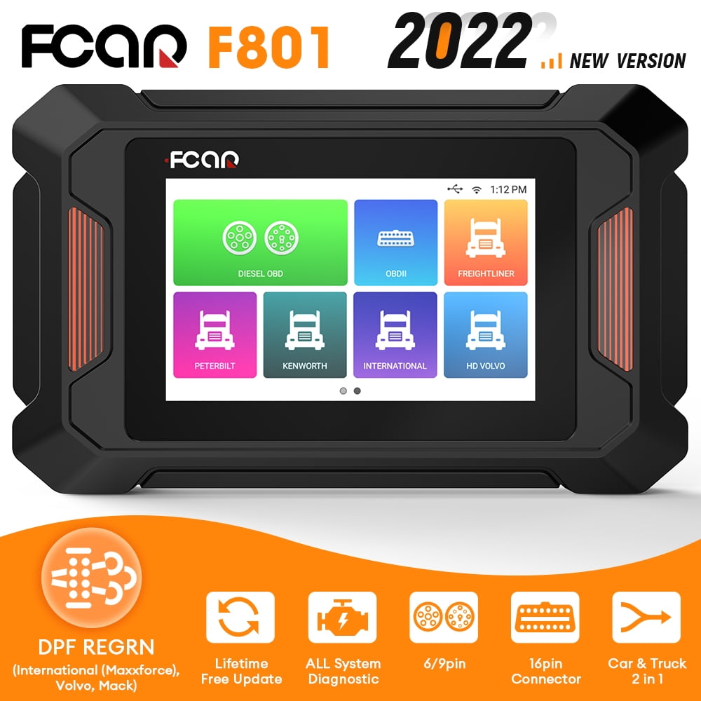 FCAR F801 Heavy Duty Truck Scanner Scan All System DPF Regen HD OBD ...