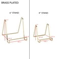 Tripar 4" Brass Plated Square Wire Display Stand for Plates, Artwork ...