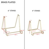 Tripar 6" Brass Plated Square Wire Display Stand for Plates, Artwork ...