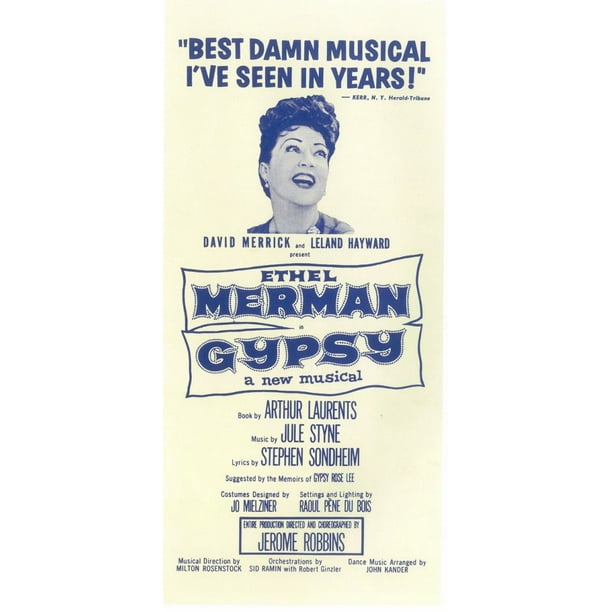 Gypsy (Broadway) - movie POSTER (Style A) (11" x 17") (1959) - Walmart.com