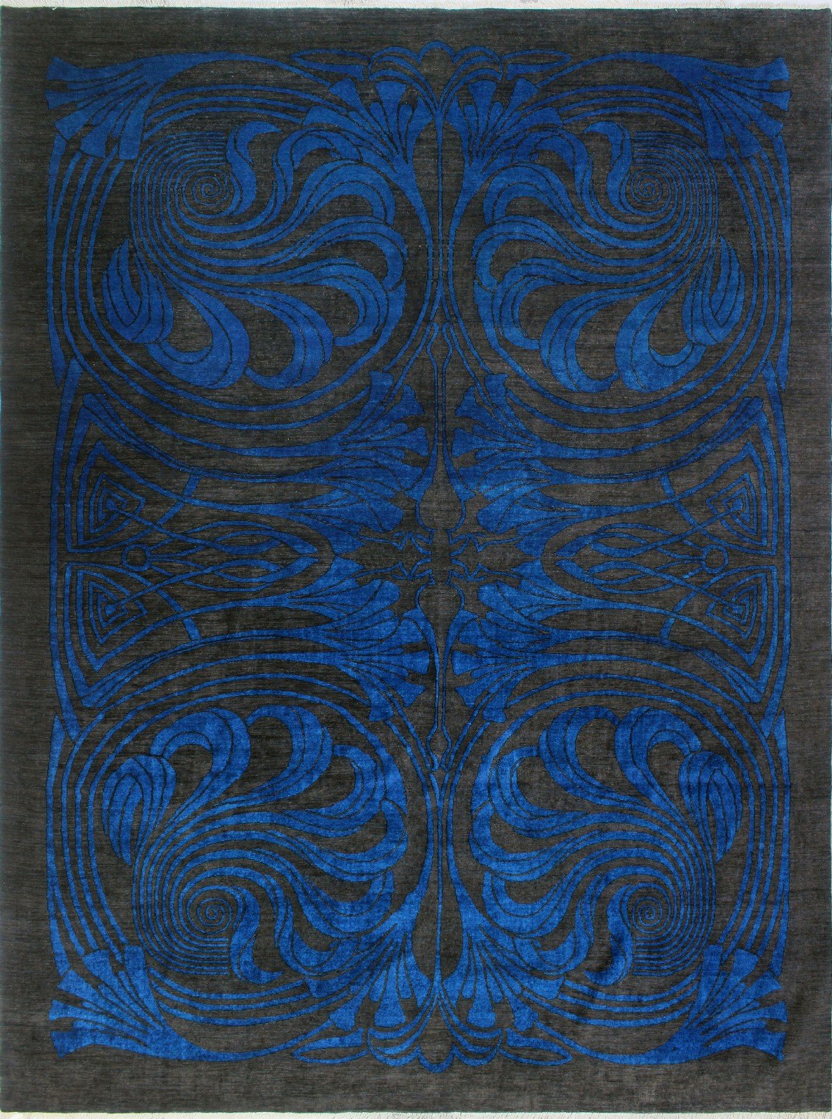 Aria Omorose Blue/Black Rug, 10'3" x 13'9" - Walmart.com