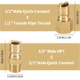Smlper 1/2 Inch QDD LP Natural Gas Quick Connect Fittings Kit, 1/2 ...