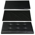 Zenstyle Black 30 Foldable Storage Ottoman Bench Small Seat For