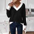 Timegard Sweater Tops for Women Fall V Neck Drop Shoulder Long Sleeve ...