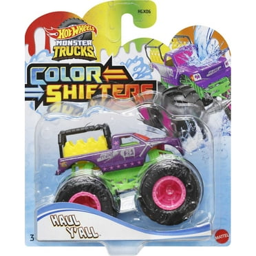 Hot Wheels Monster Trucks Crash Stunt Playset with Color Shifters ...