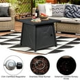 Topbuy 9PCS Outdoor Patio Furniture Set w/ 30" Propane Fire Pit Table ...