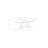 Vancouver rectangular round corner dining table with 17 in self storage ...
