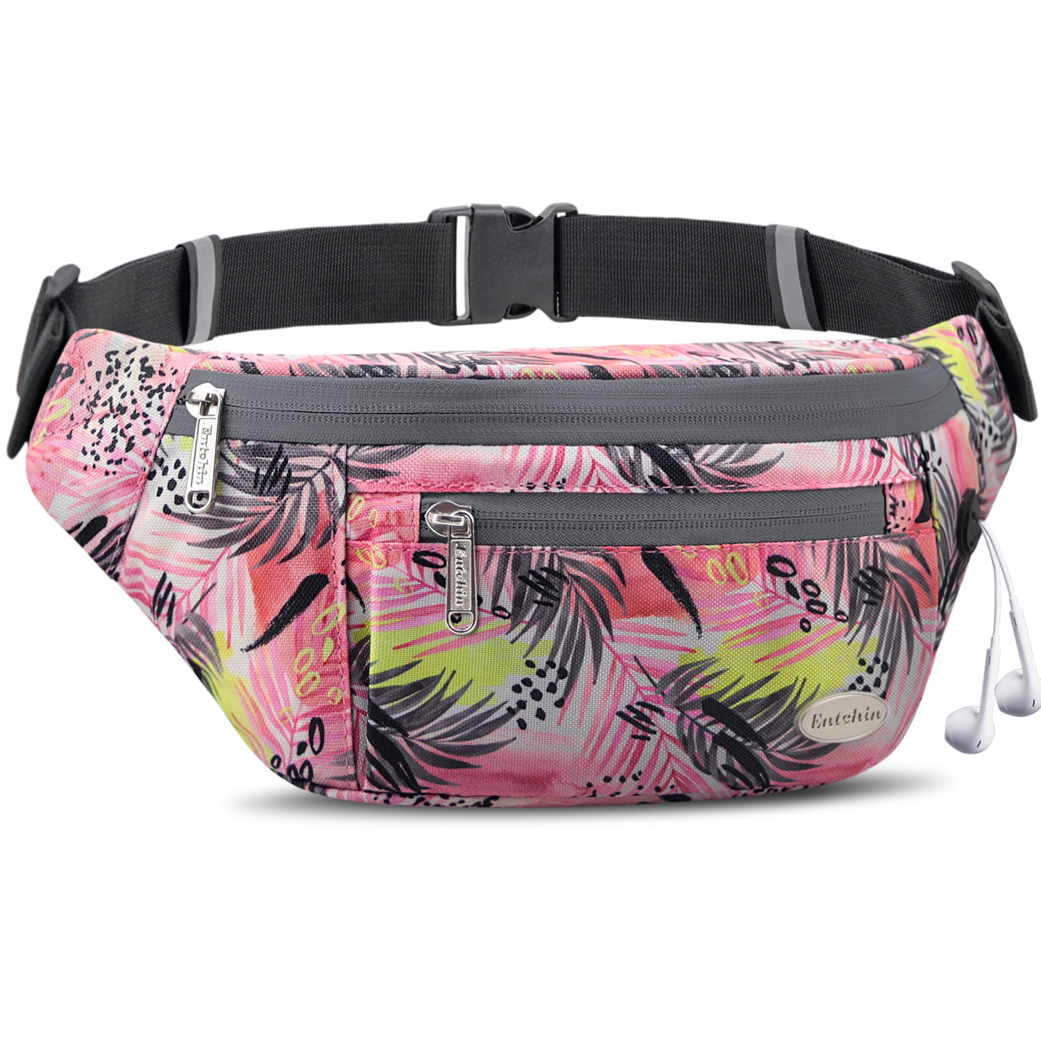 Entchin Fanny Pack for Women Men with 4 Pockets Waist Pack Crossbody ...
