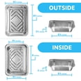 Aluminum Foil Take-Out Containers 50-count 2LB Capacity With Clear Lids ...