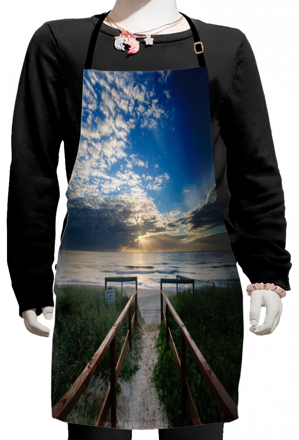 Beach Kids Apron, Entry to the Beach with Leading Handrails Surrounded ...