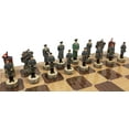WW2 US vs Germany Chess Set W/ 17" Rustic Maple & Ebony Color Board ...