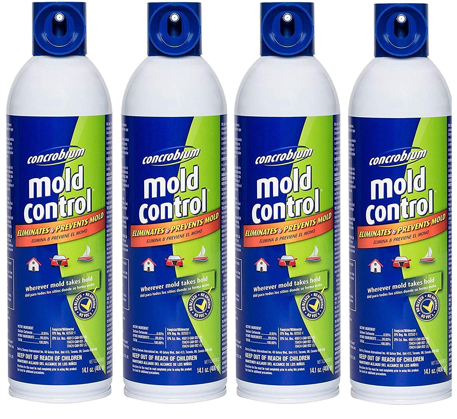 Concrobium 027/400 Mold Control Aerosol, 14 oz 4-Pack - Walmart.com