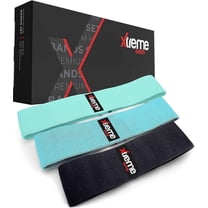 Xtreme Bands Fabric Resistance Bands Set, 3 Pack (Light, Medium, Heavy ...