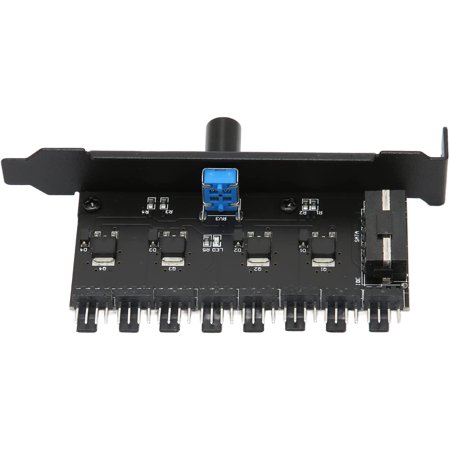 Chassis Fan Hub CPU Cooling, 12V 3pin 4pin 1 Knob 8 Channels Stable ...